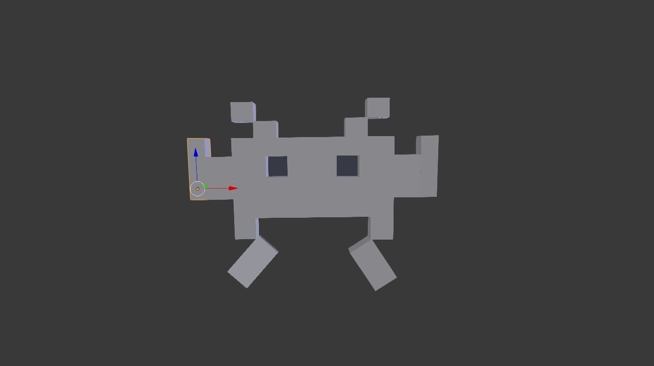 The Space Invaders Enemy free 3D model rigged | CGTrader