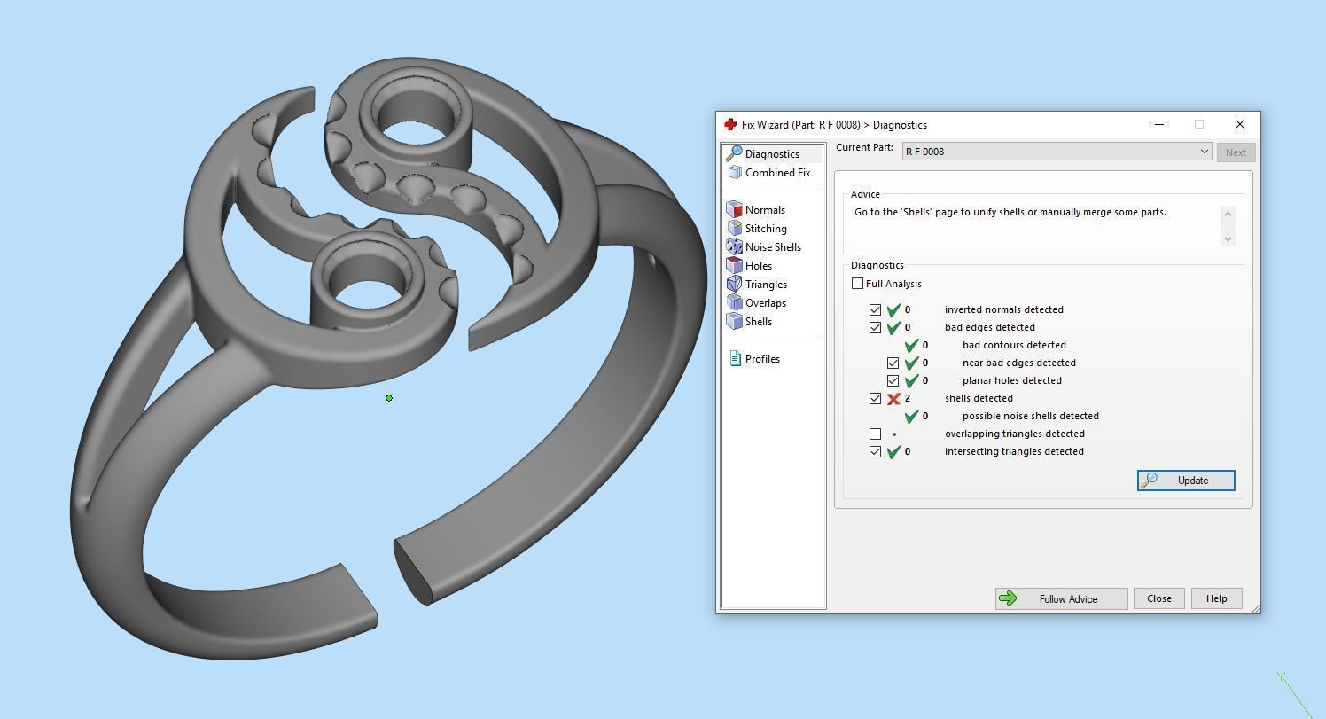 Yin Yang Ring R 0083 3D model 3D printable | CGTrader