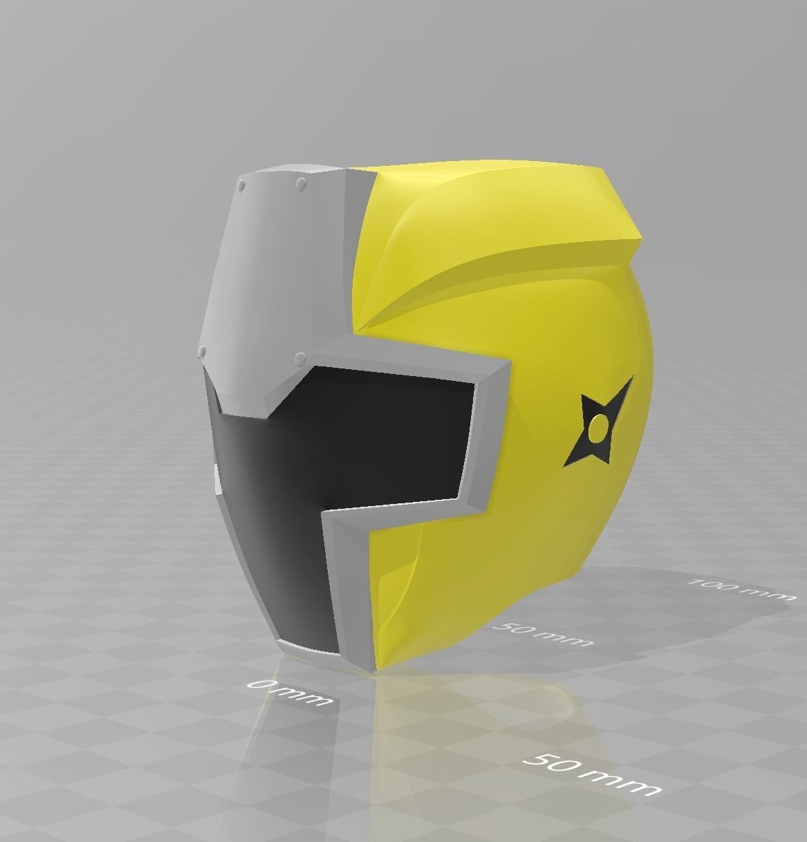Power Rangers Yellow Ninja KiNinger Ninninger Helmet 3D model 3D ...