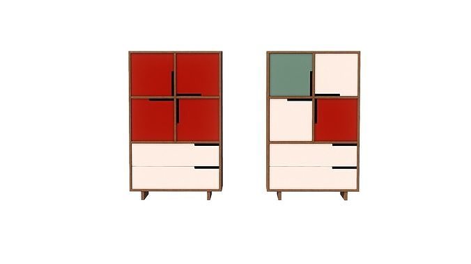 3D model Modu-Licious 6 interior cabinet shelves design VR / AR / low ...