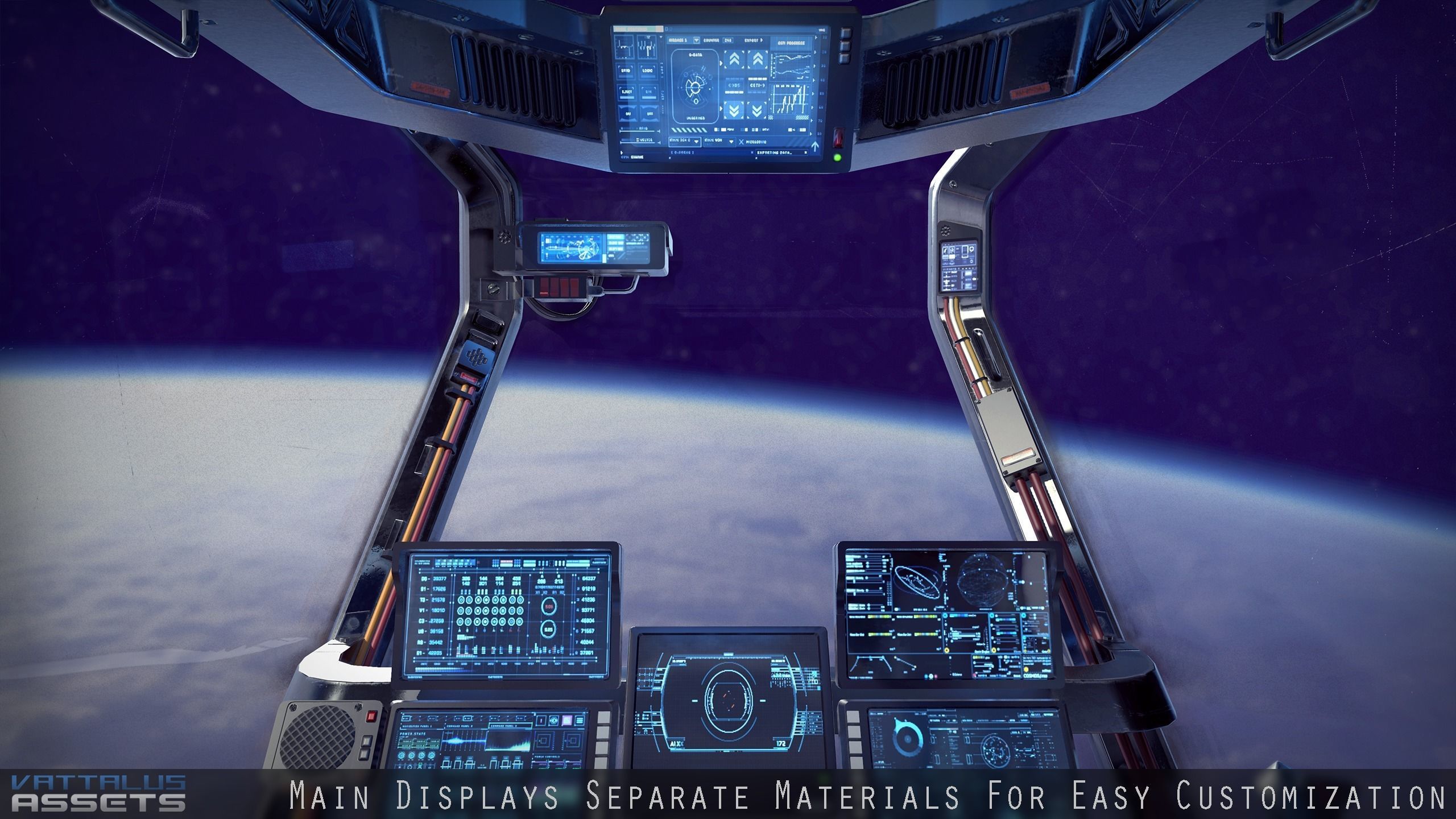 3D model Sci Fi Fighter Cockpit 4 VR / AR / low-poly | CGTrader