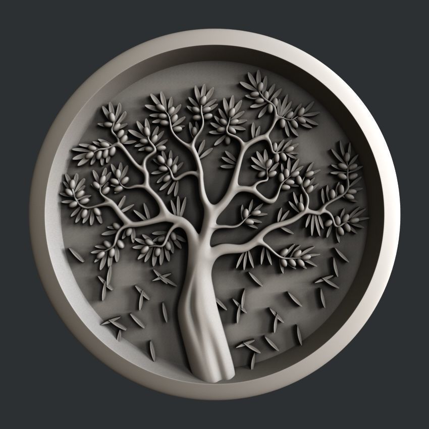 3d STL models for CNC or 3d printer tree olive 3D model | CGTrader