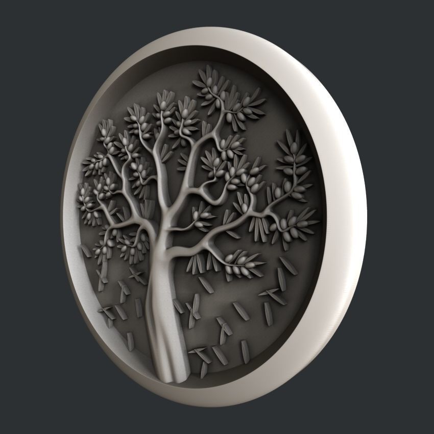 3d STL models for CNC or 3d printer tree olive 3D model | CGTrader