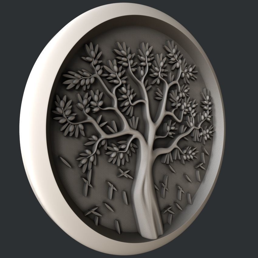 3d STL models for CNC or 3d printer tree olive 3D model | CGTrader