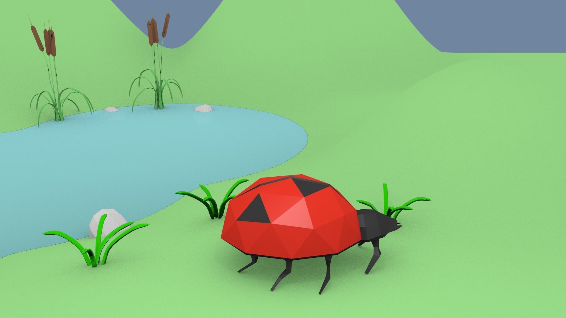 Ladybug Low-Poly beetle free VR / AR / low-poly 3D model | CGTrader