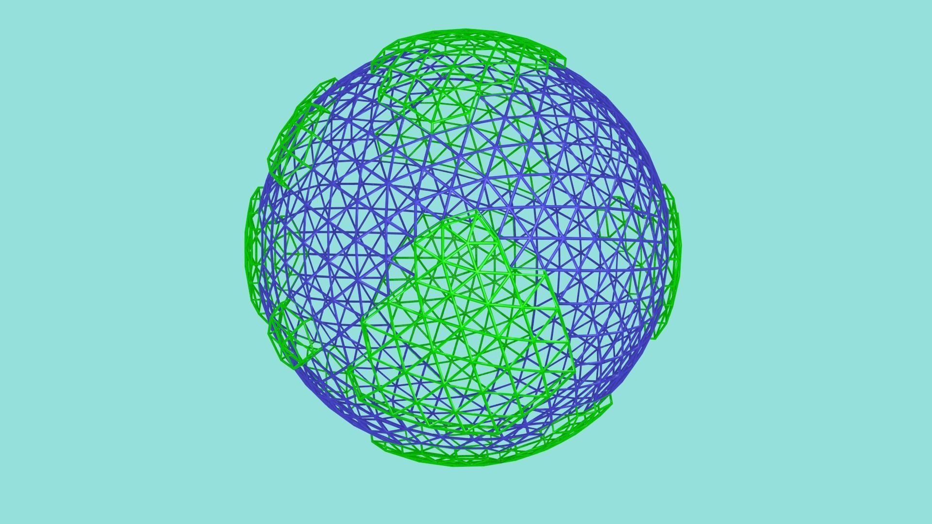 Earth wireframe of globe with lines free VR / AR / low-poly 3D model ...