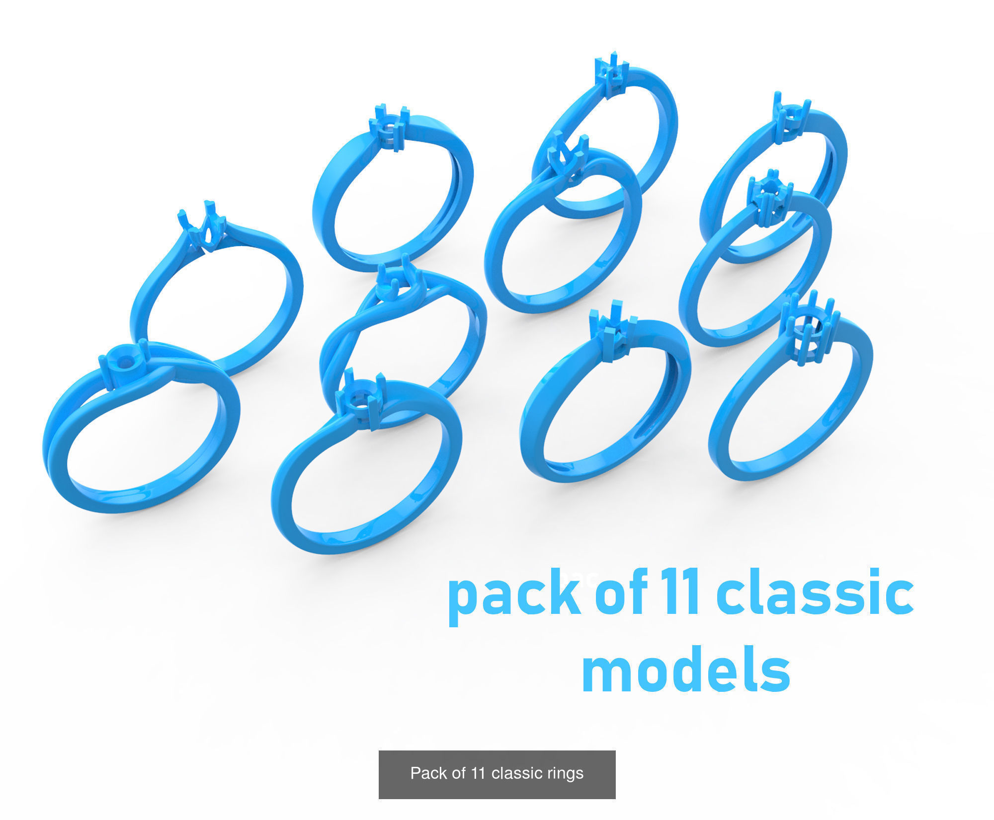 Pack of jewellery classic models 3D Model Collection | CGTrader
