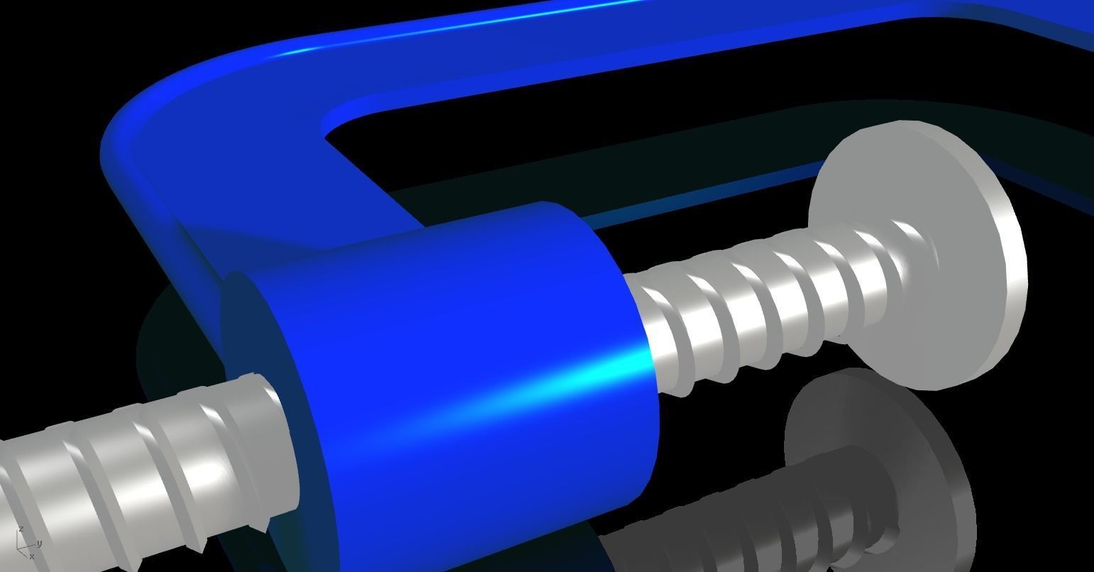 Blue Press free 3D model | CGTrader