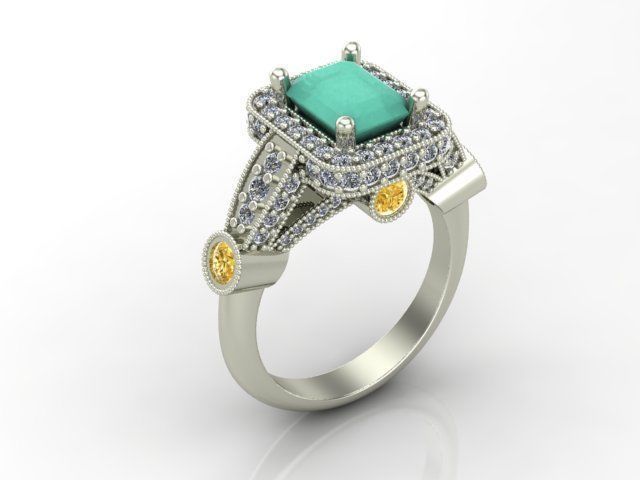 R-Emerald Cut 3D model | CGTrader