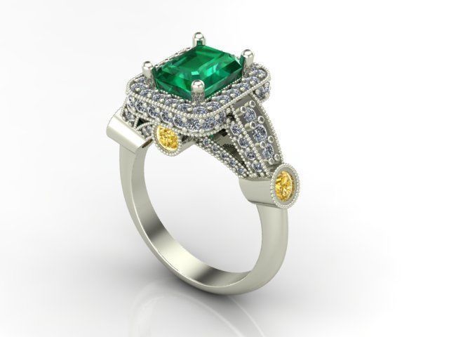 R-Emerald Cut 3D model | CGTrader