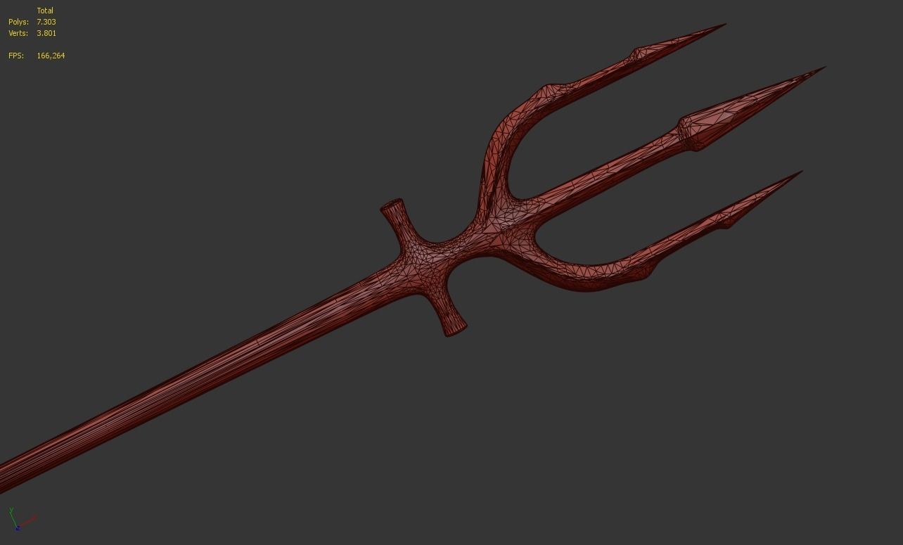3D model Aquaman Trident VR / AR / low-poly | CGTrader
