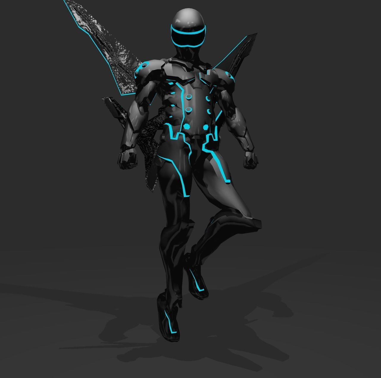 My superhero Mathveus Ultra costume 3D model rigged | CGTrader