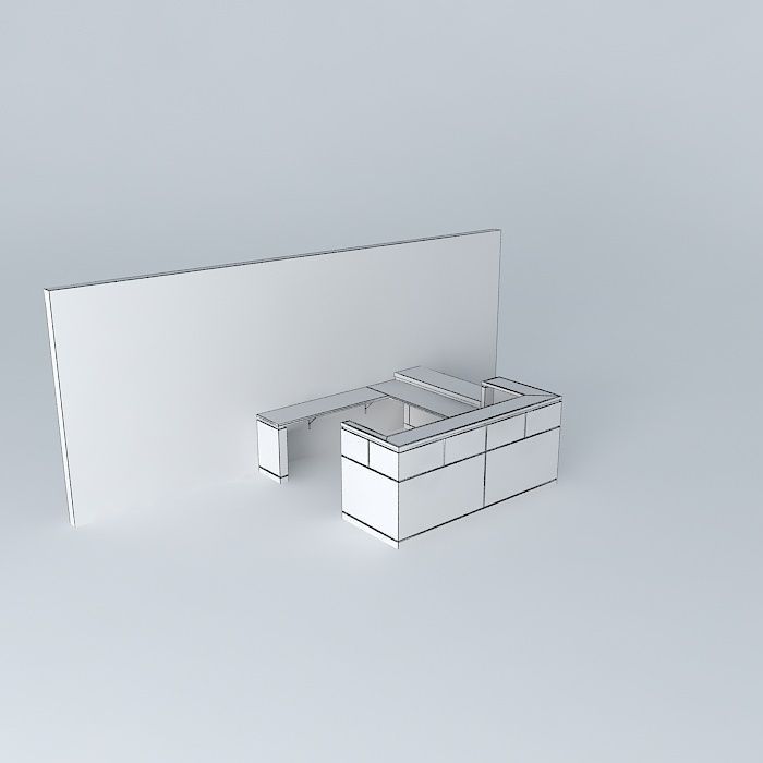 Reception Desk free 3D model | CGTrader