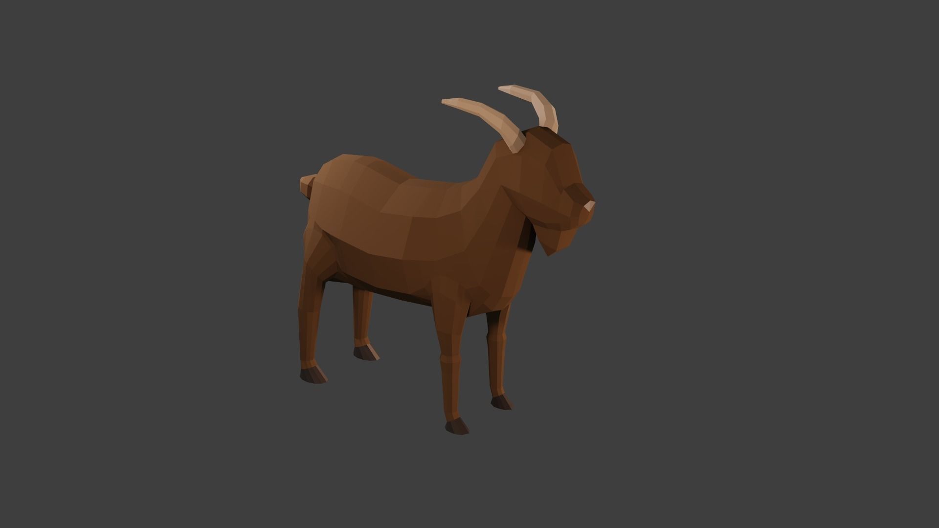 3D model Goat 3D Model Low Poly Game Ready Blender VR / AR / low-poly ...