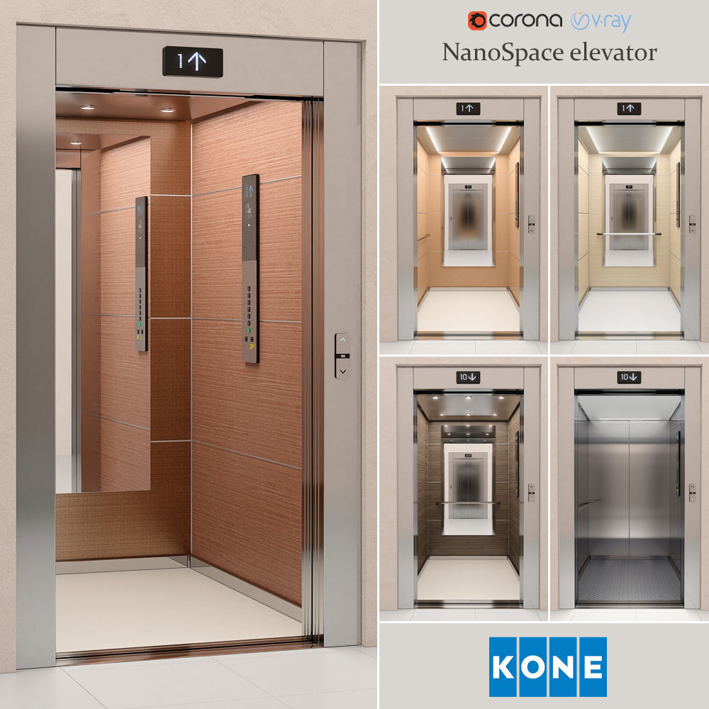 Elevator Kone NanoSpace 3D model animated | CGTrader