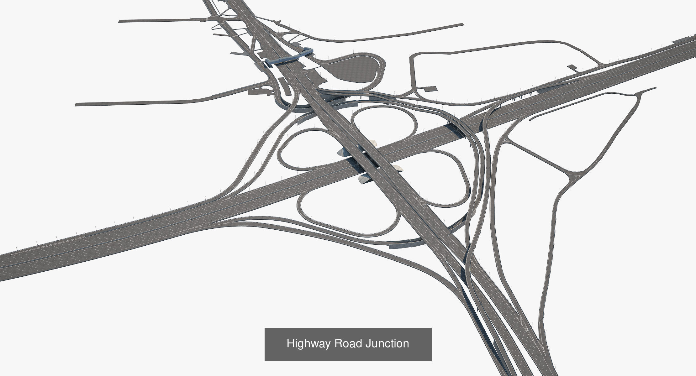 Highway Road Junctions 3D Model Collection | CGTrader