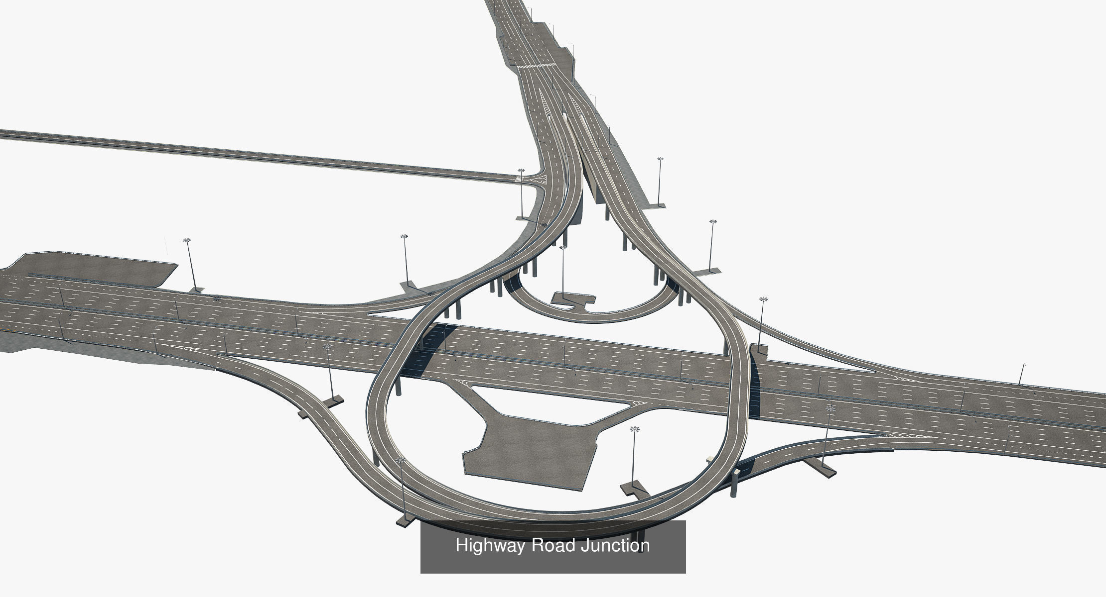 Highway Road Junctions 3D Model Collection | CGTrader