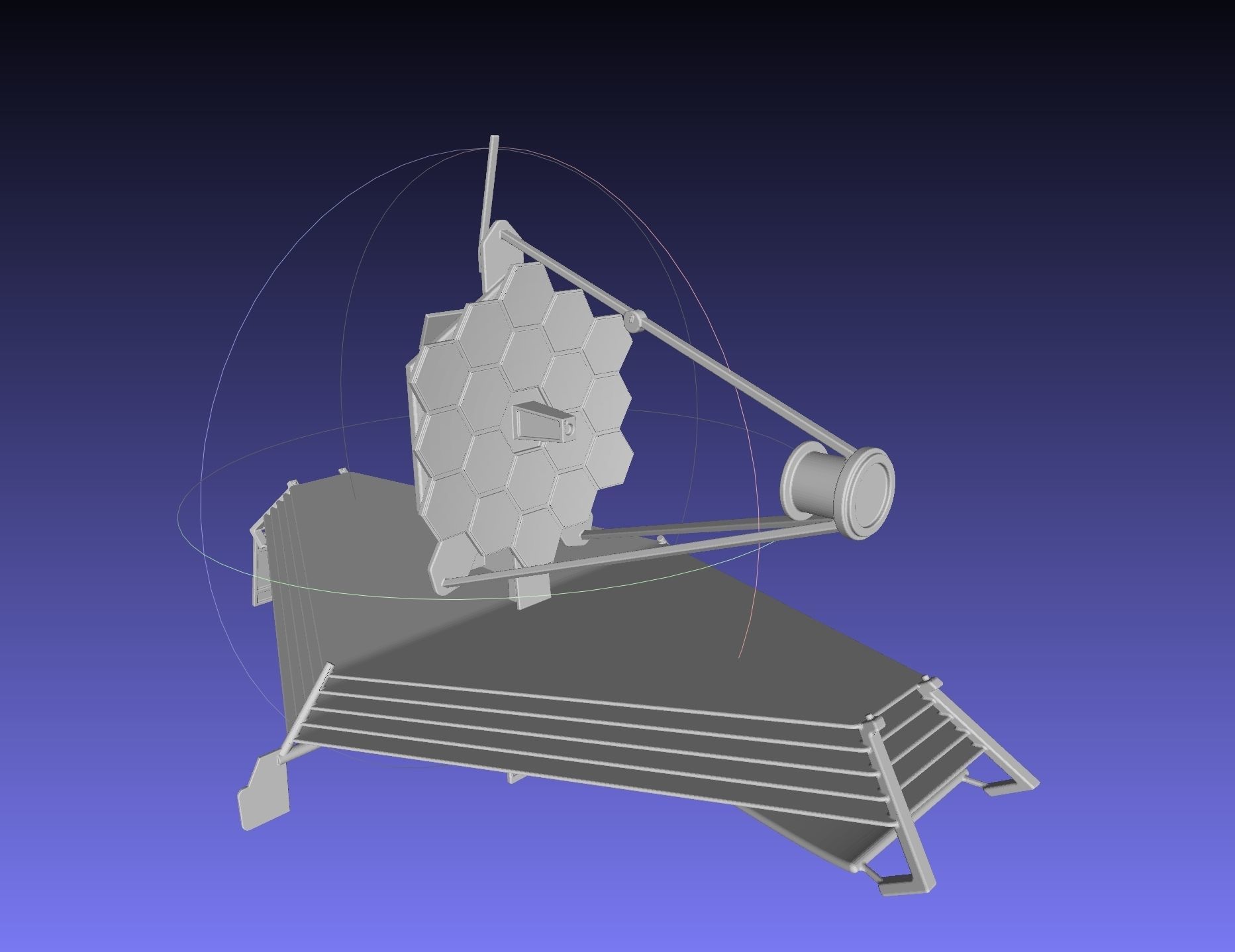 James Webb Space Telescope Jwst Basic Model 3d Model 3d Printable