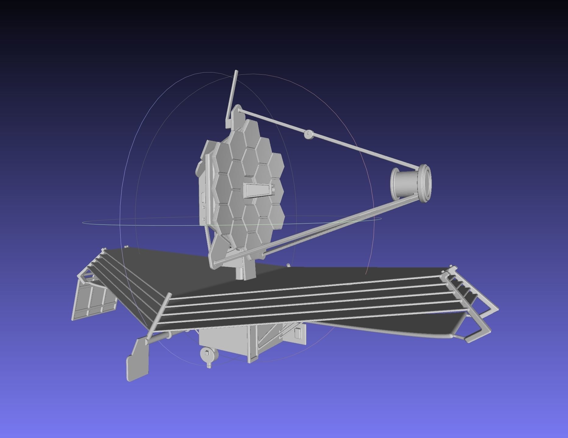 James Webb Space Telescope Jwst Basic Model 3d Model 3d Printable