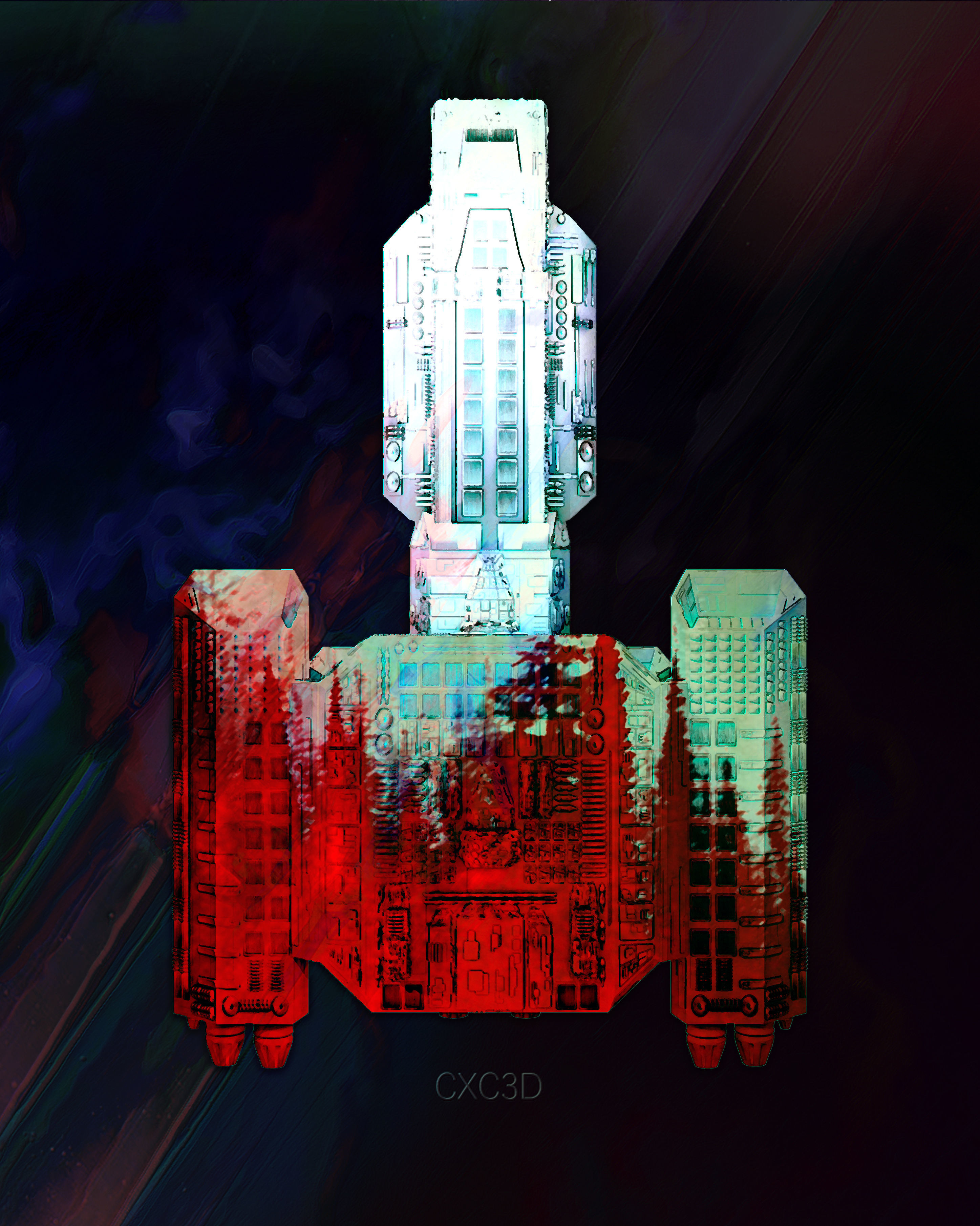 Stargate SG-1 Daedalus Spaceship Replica 3D model | CGTrader