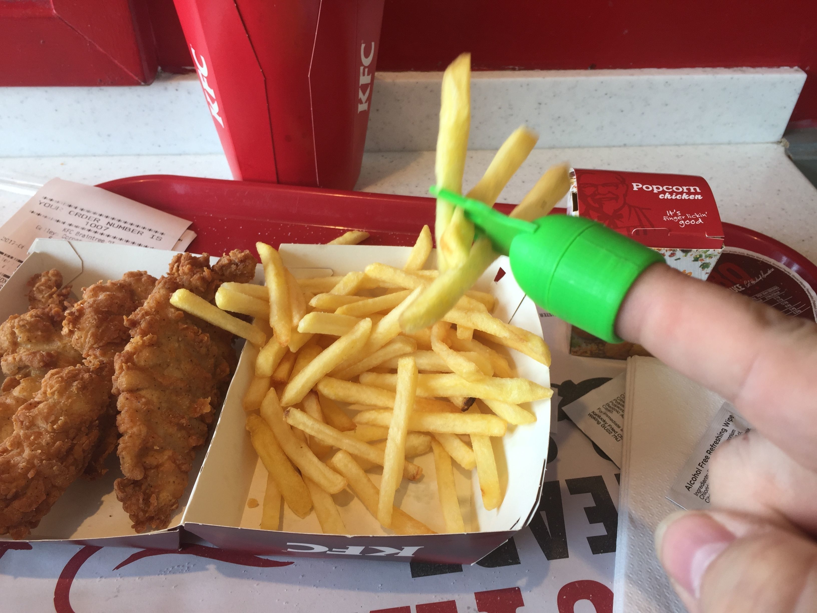 The Thork hand holding fork with food in it 3D model 3D printable ...