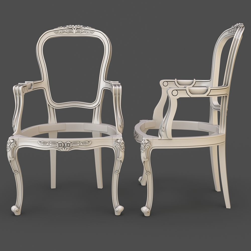 Arm chair CNC 3D model | CGTrader