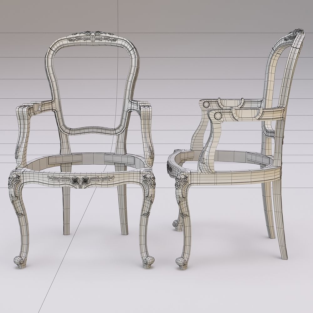 Arm chair CNC 3D model | CGTrader