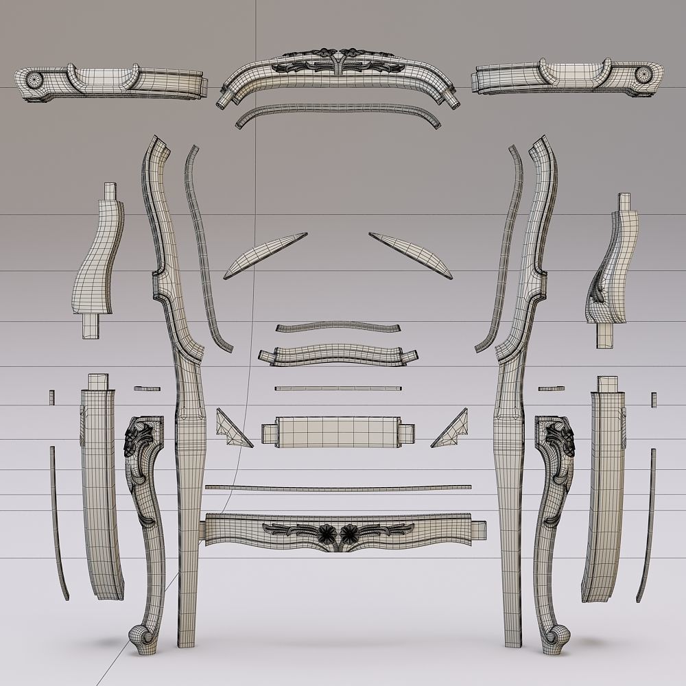Arm chair CNC 3D model | CGTrader