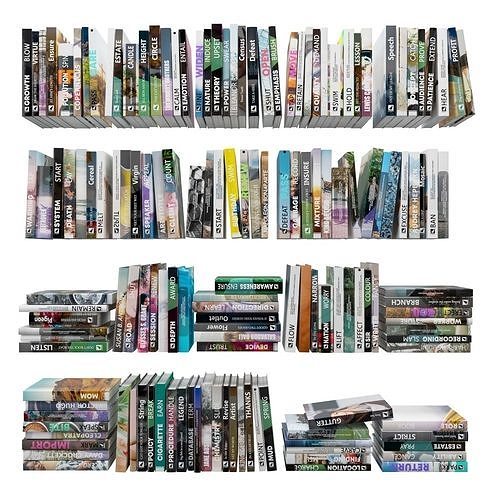 3D model Books 150 pieces 1-1-2 VR / AR / low-poly | CGTrader