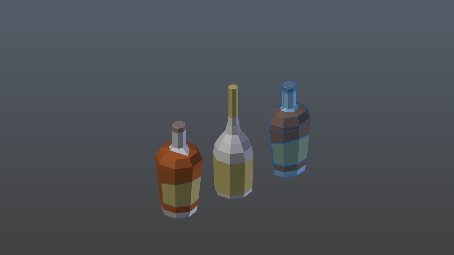 3D model Low Poly Liquor Bottles VR / AR / low-poly | CGTrader