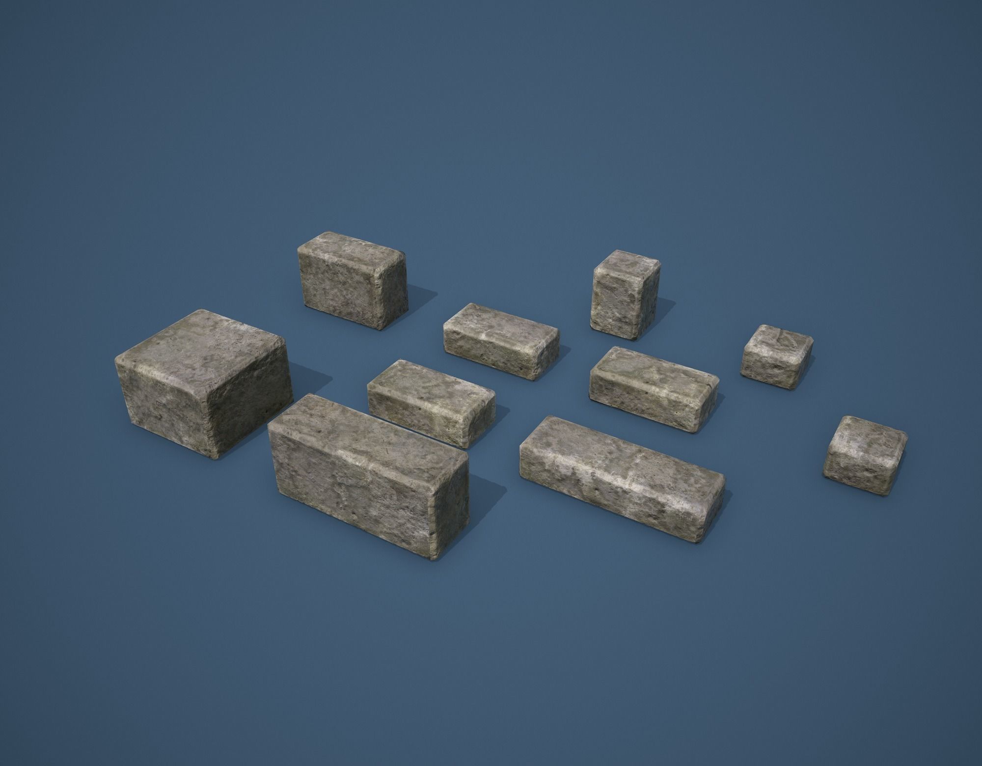 3D model Stone Bricks VR / AR / low-poly | CGTrader