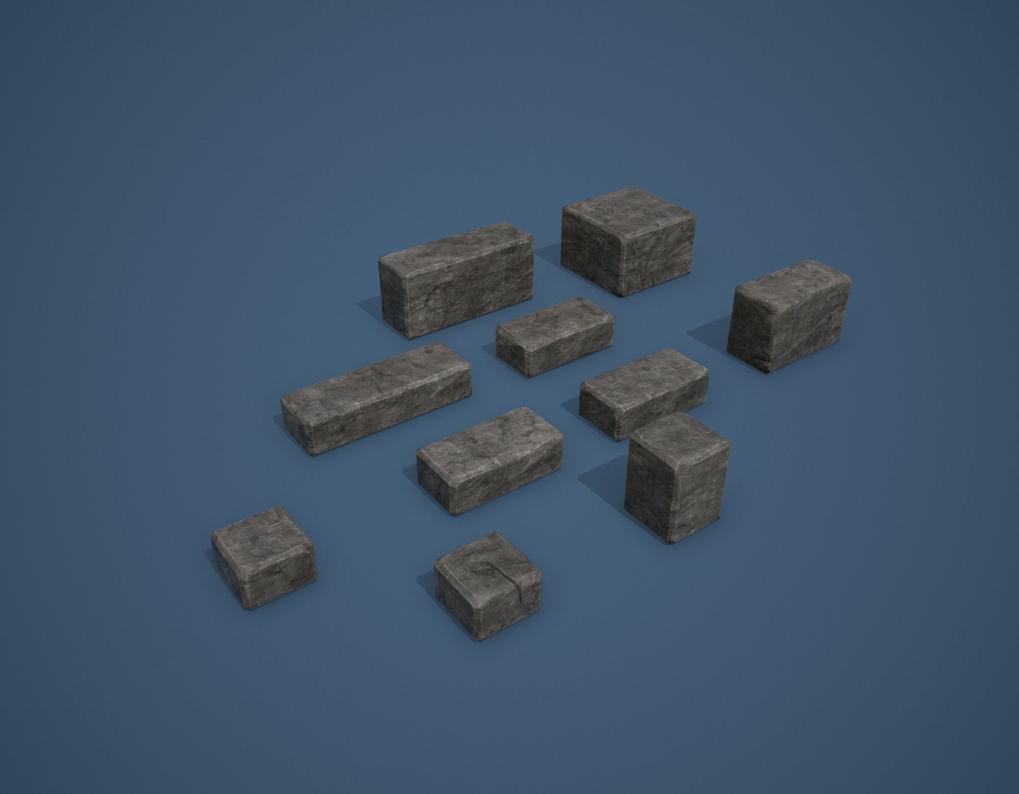 3D model Stone Bricks VR / AR / low-poly | CGTrader