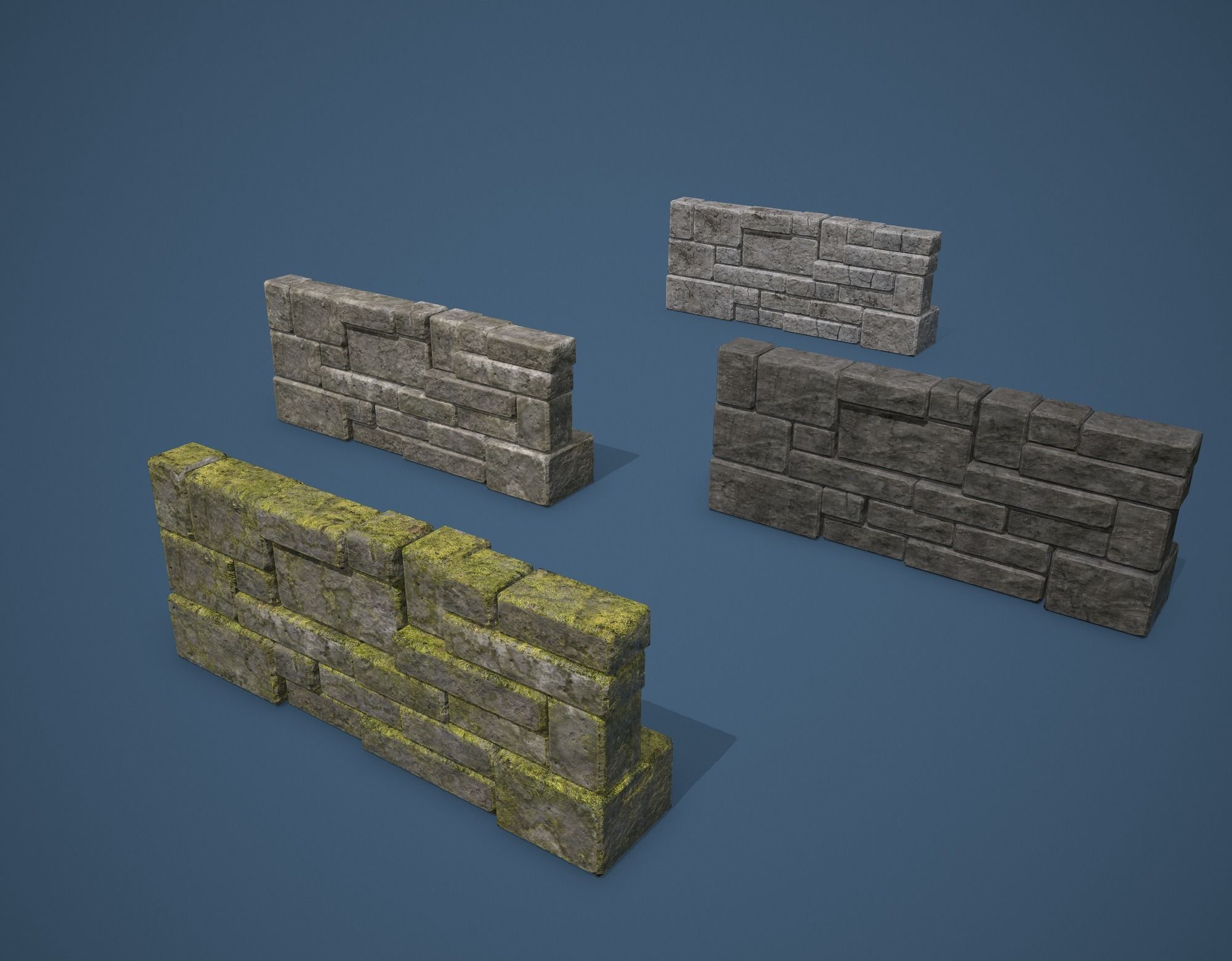 3D model Stone Bricks VR / AR / low-poly | CGTrader