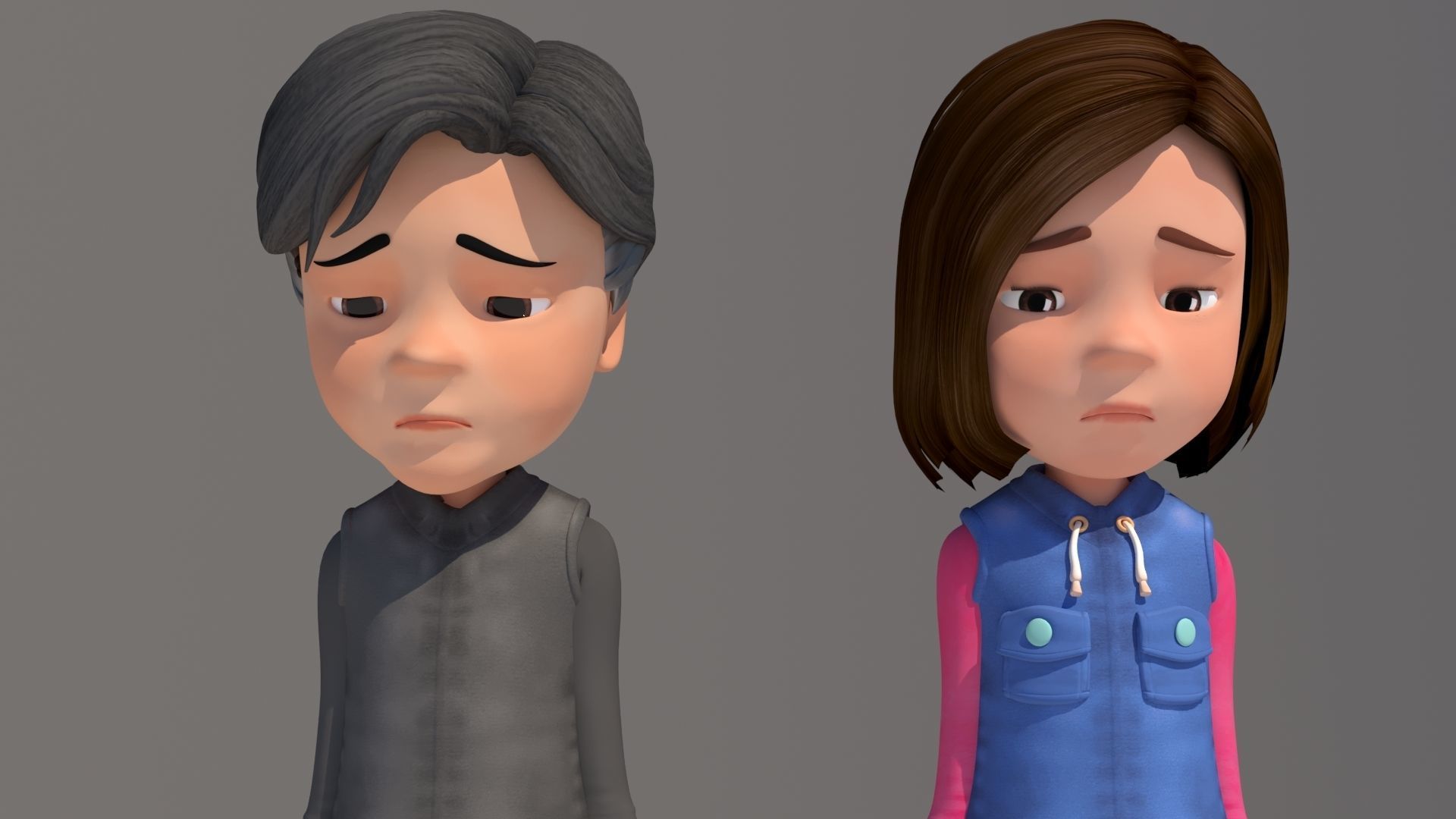 CARTOON HANSEL AND GRATEL 3D model animated rigged | CGTrader