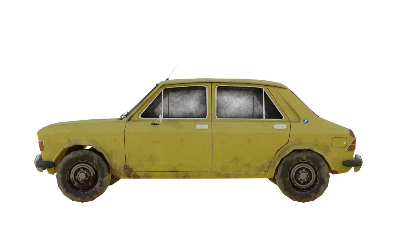 3D model Yugo Zastava Old Rusty Car Low Poly VR / AR / low-poly | CGTrader