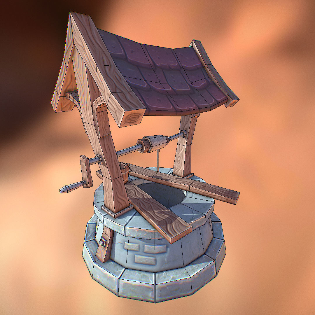 3D model Fantasy RPG Stone Well VR / AR / low-poly | CGTrader