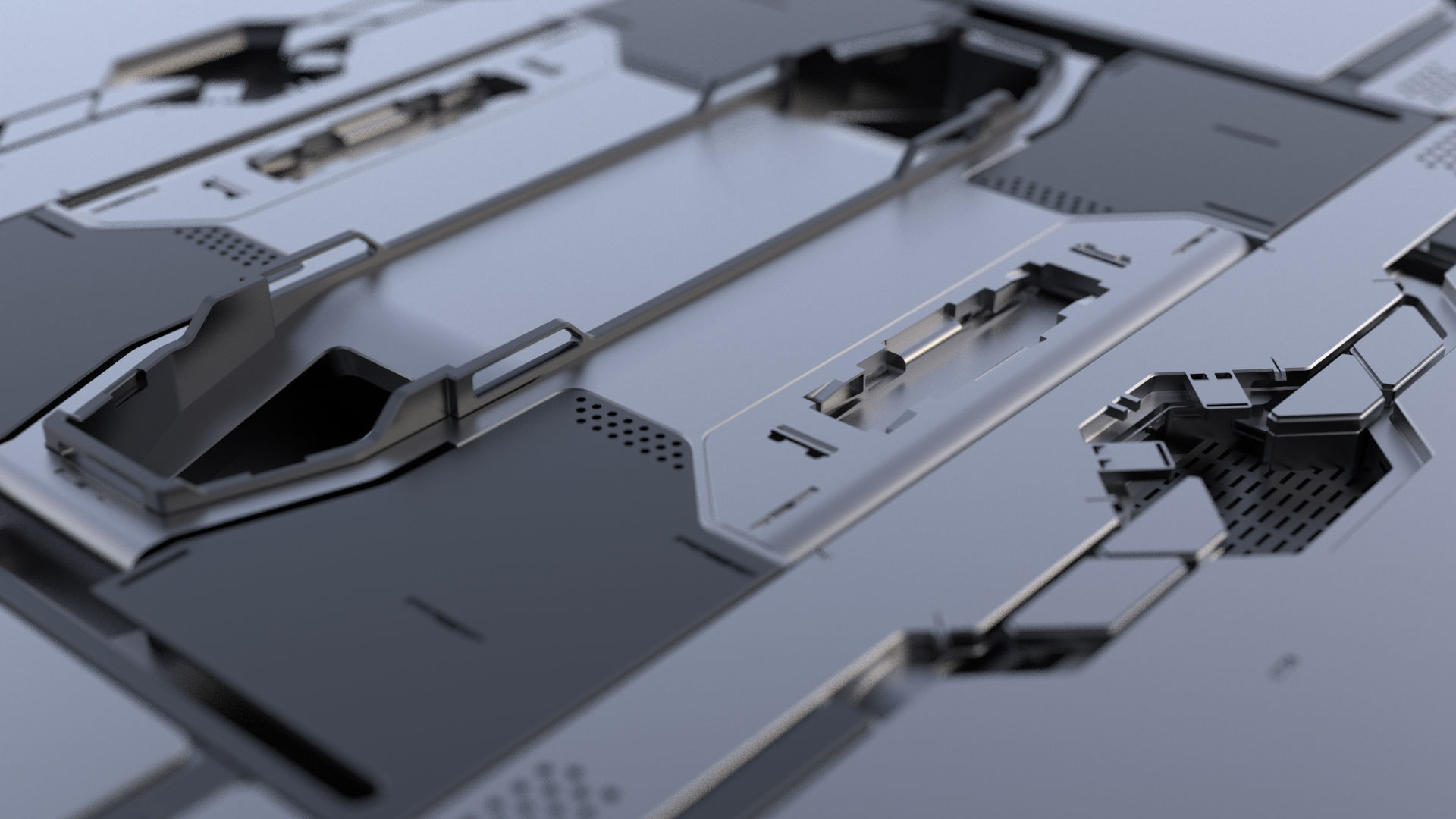 Sci-Fi Panels vol 2 3D model | CGTrader