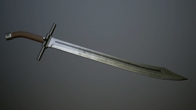 3D model Medieval grossmesser VR / AR / low-poly | CGTrader