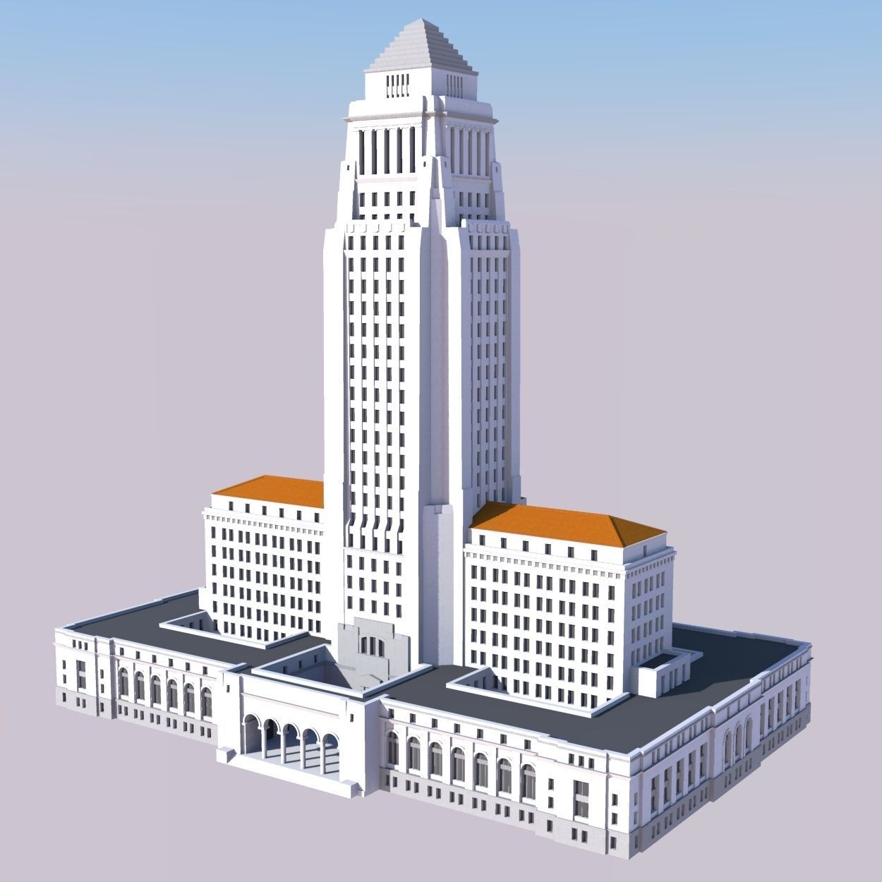 Los Angeles City Hall 3D model 3D printable | CGTrader