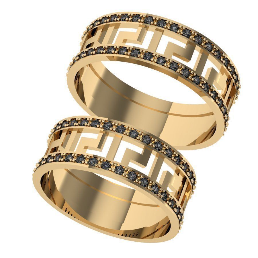 GREEK rings Two sizes 3D model 3D printable | CGTrader