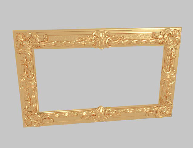 Classic frame of luxurious gold interior inlaid gold leaf CNC Texture ...