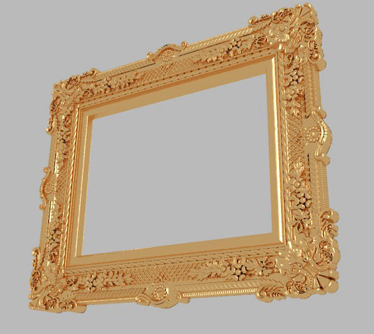 Classic frame of luxurious gold interior inlaid gold leaf CNC Texture ...