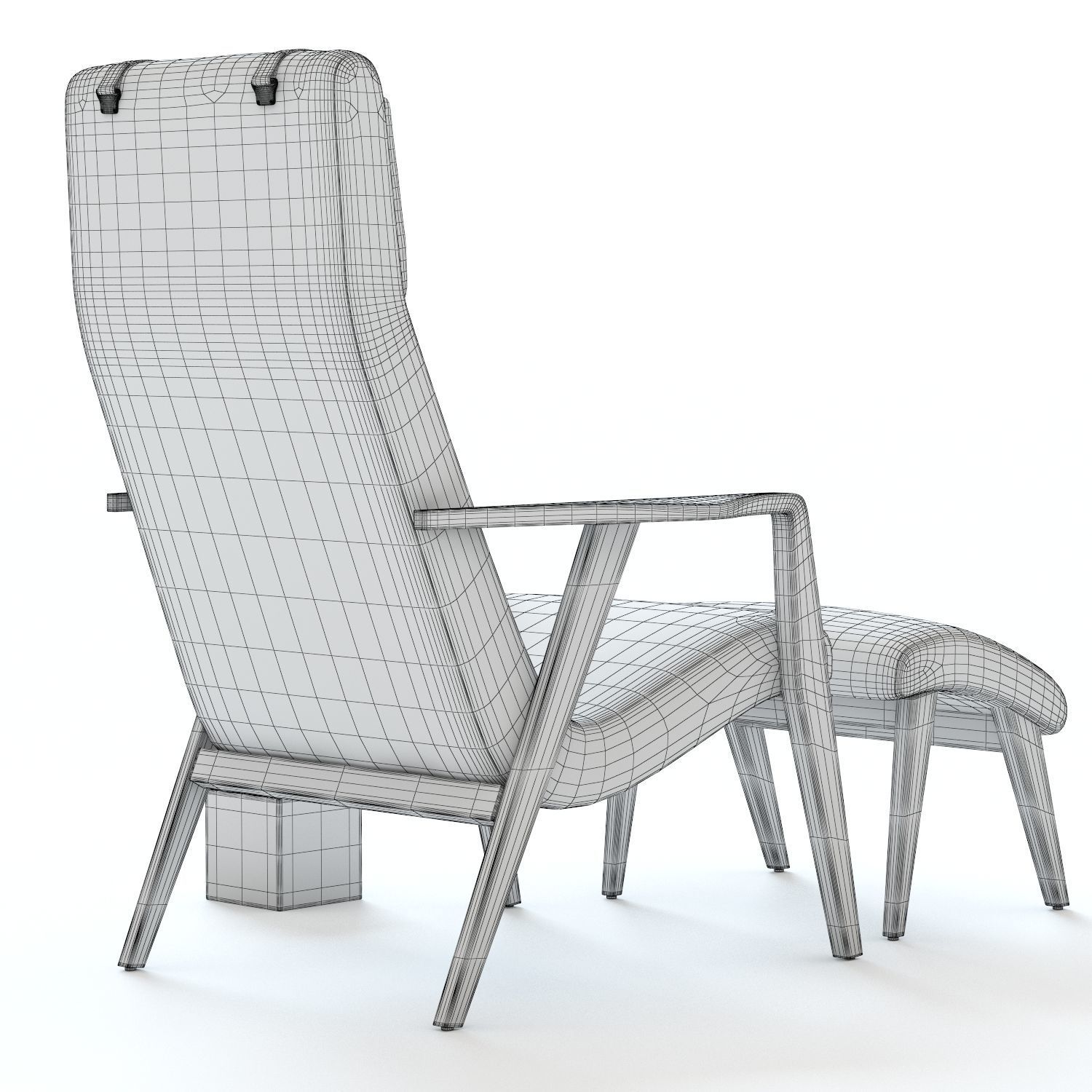 West Elm Contour Lounge Chair 3D model | CGTrader