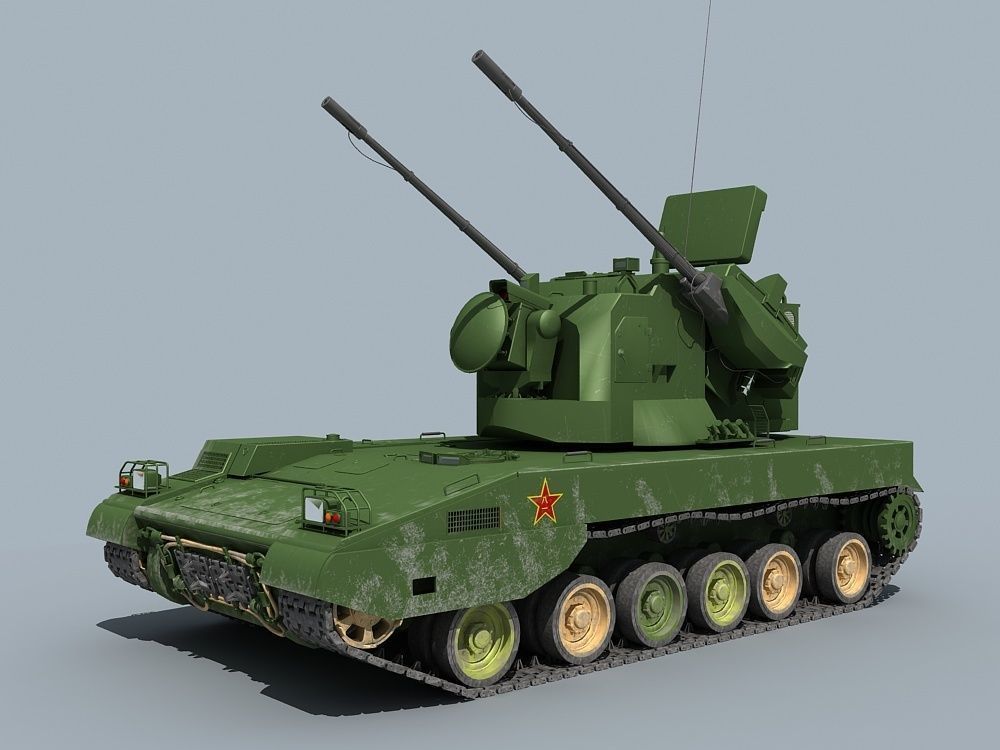3D model China PGZ-09 Self-propelled antiaircraft gun