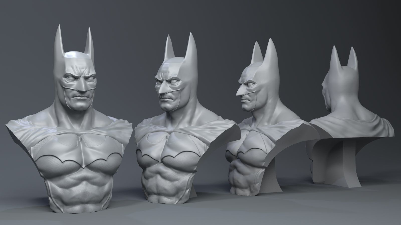 Batman busts 3D model 3D printable | CGTrader
