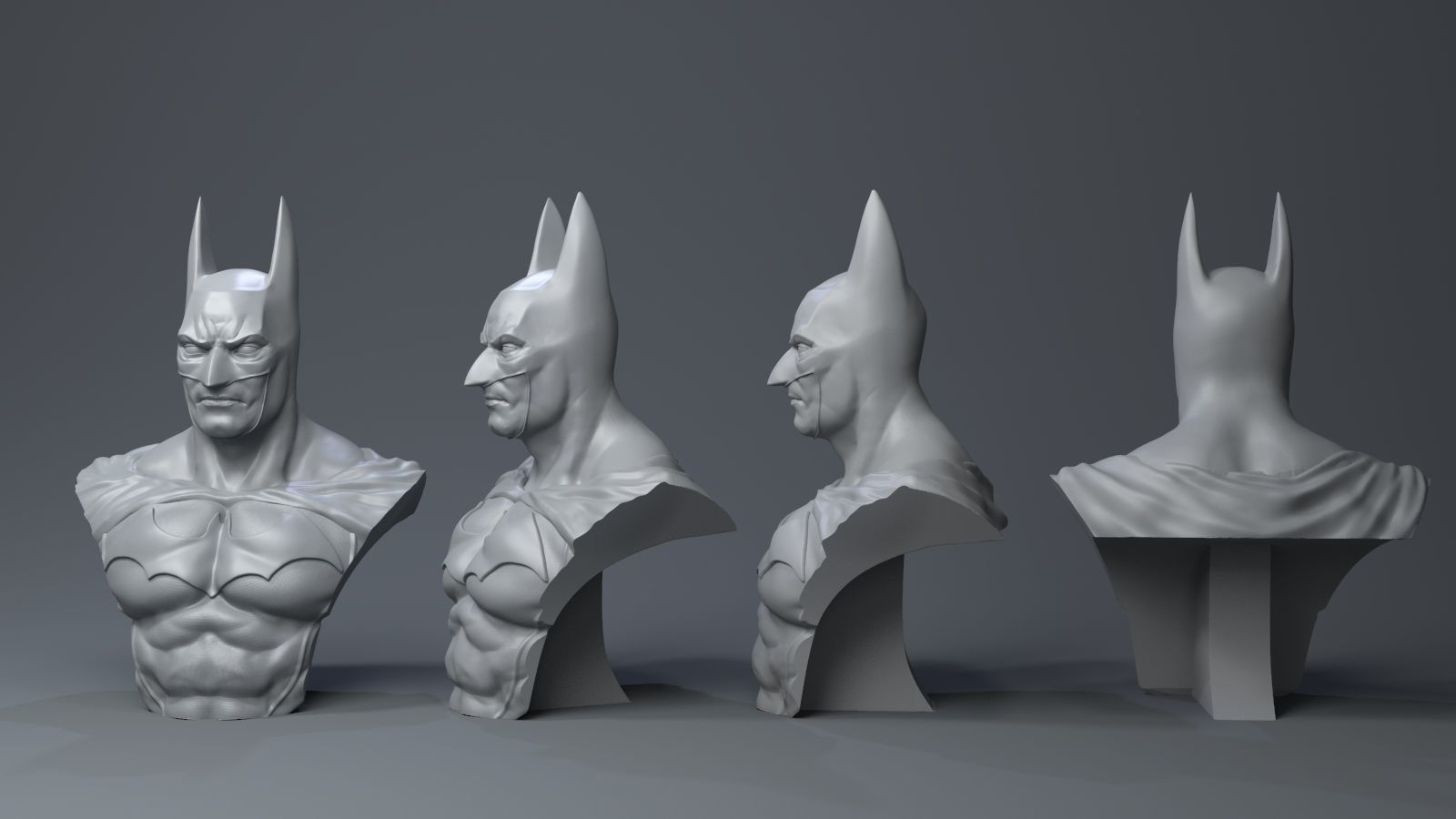 Batman busts 3D model 3D printable | CGTrader