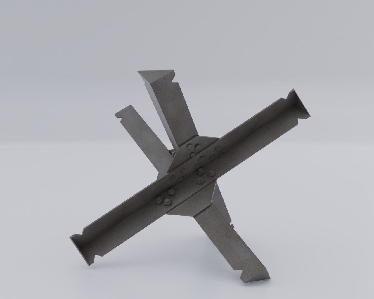 3D model Czech Hedgehog Barricade Anti Tank Barrier VR / AR / low-poly ...