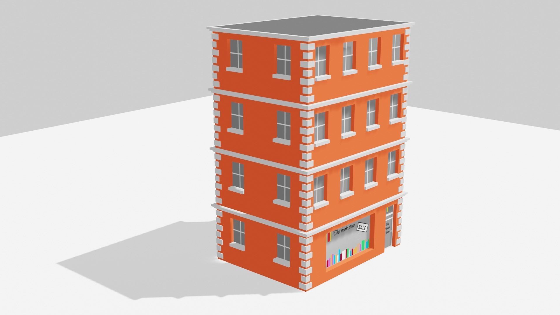low poly apartment building by RICHARD HIND free VR / AR / low-poly 3D ...