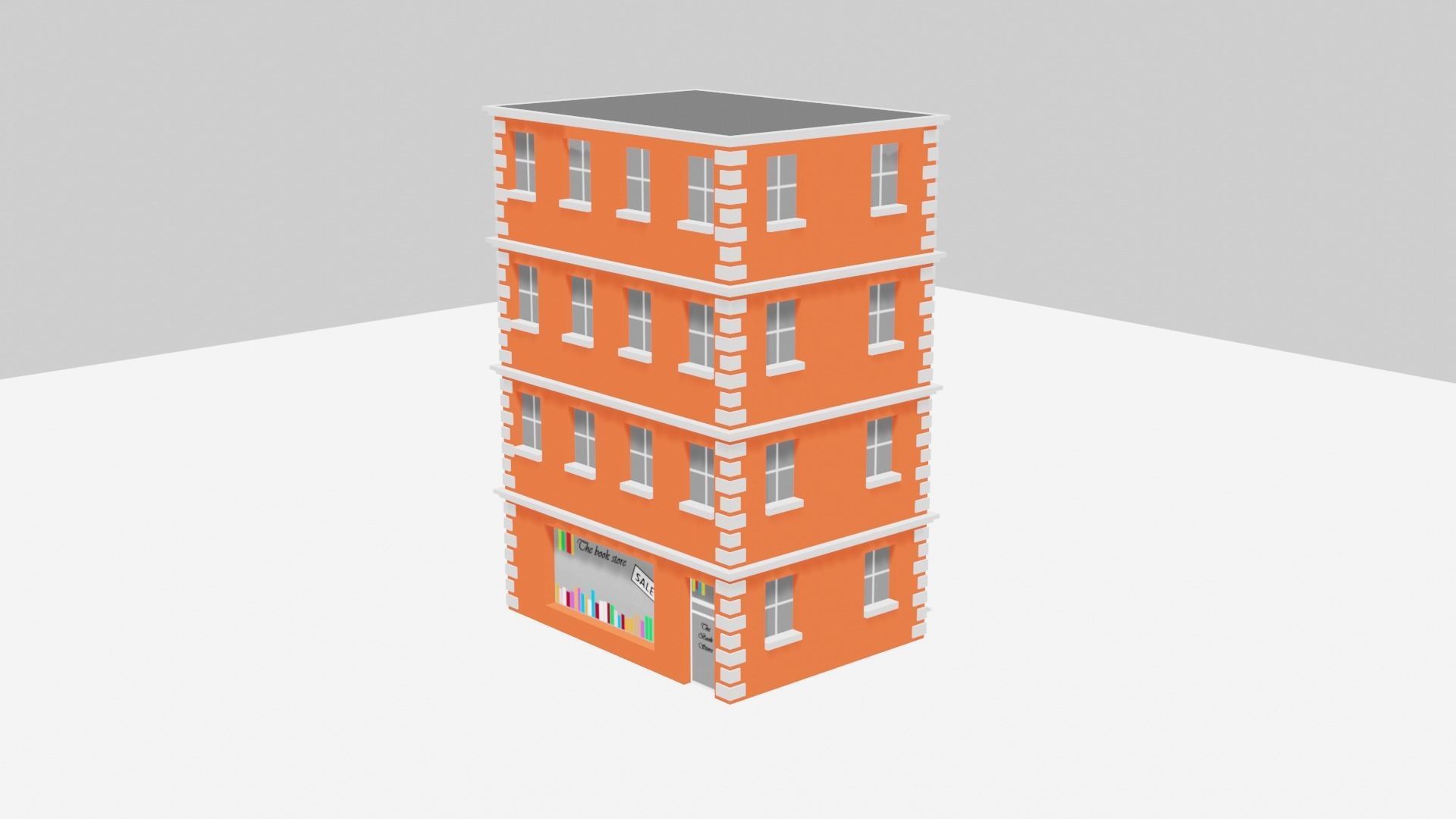 low poly apartment building by RICHARD HIND free VR / AR / low-poly 3D ...