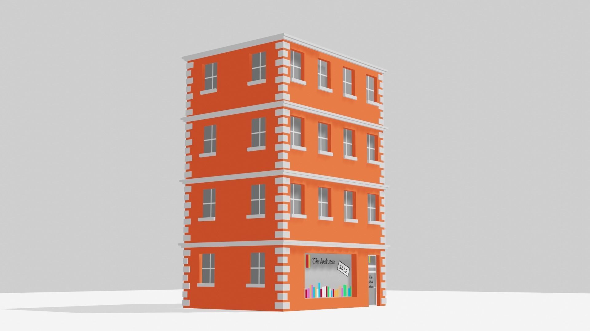 low poly apartment building by RICHARD HIND free VR / AR / low-poly 3D ...